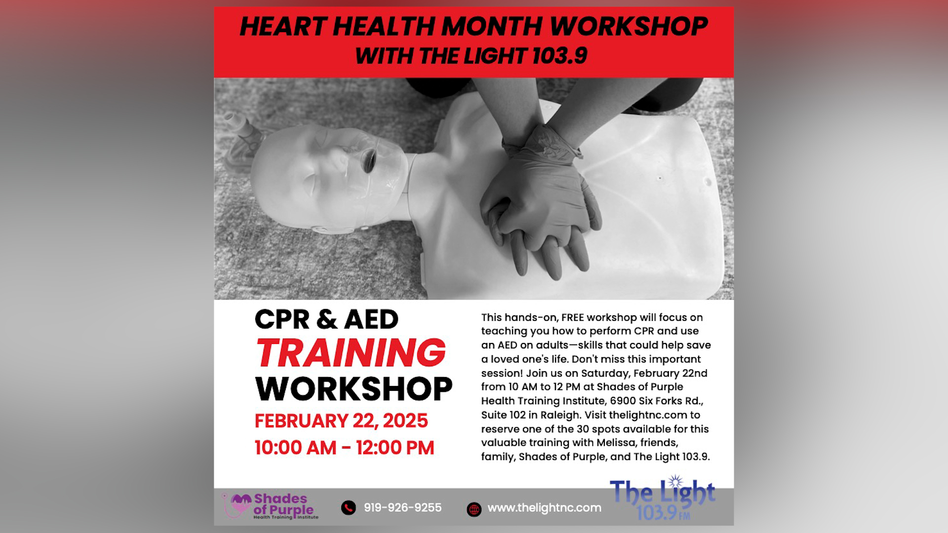 Heart Health Month CPR and AED Training Workshop